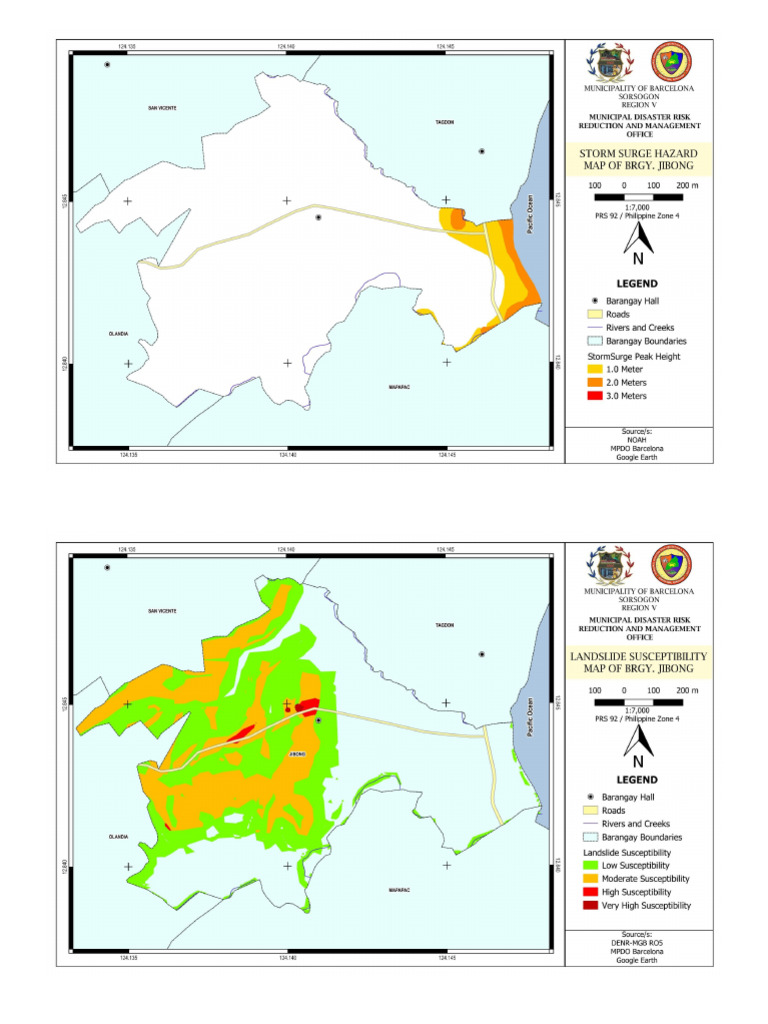 Barangay Jibong Hazard Maps | PDF
