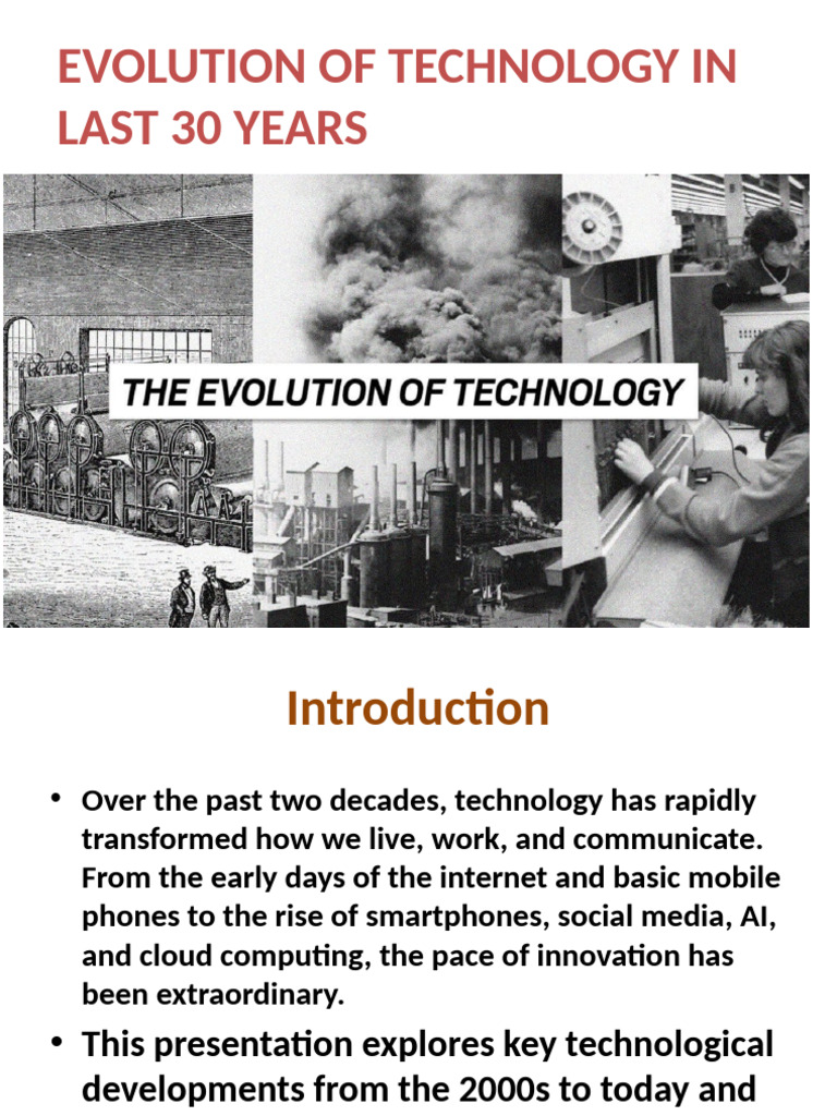 Evolution of TechnEology in Last 30 Years | PDF | Smartphone ...