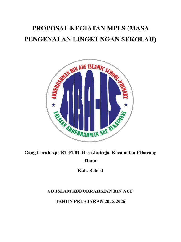 Proposal MPLS SD Islam 2025/2026 | PDF