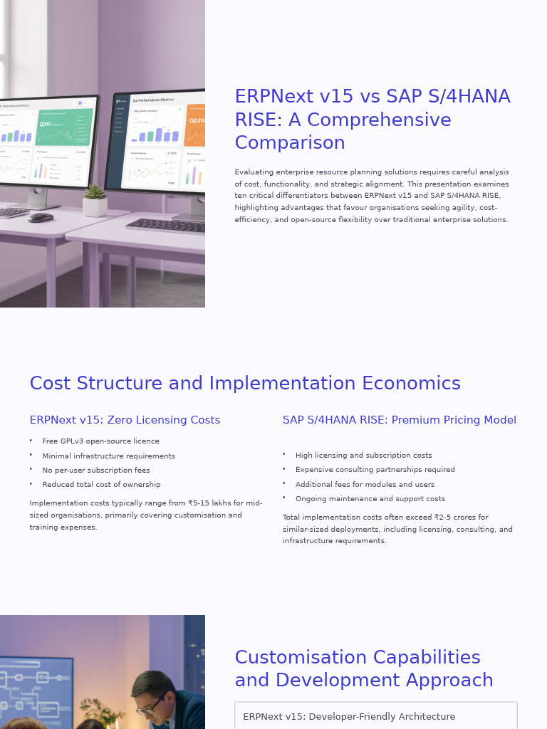 ERPNext v15 vs SAP S4HANA RISE a Comprehensive Comparison | PDF | Software Development Process ...