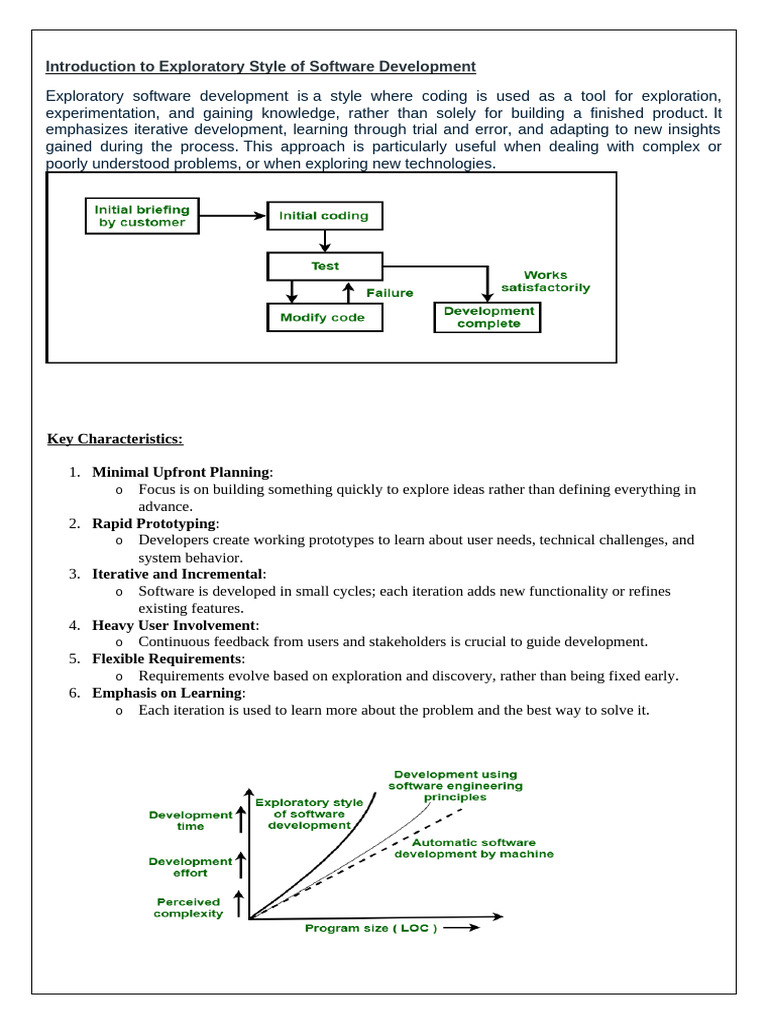 Exploratory Style of Software Development | PDF | Software | Software Prototyping