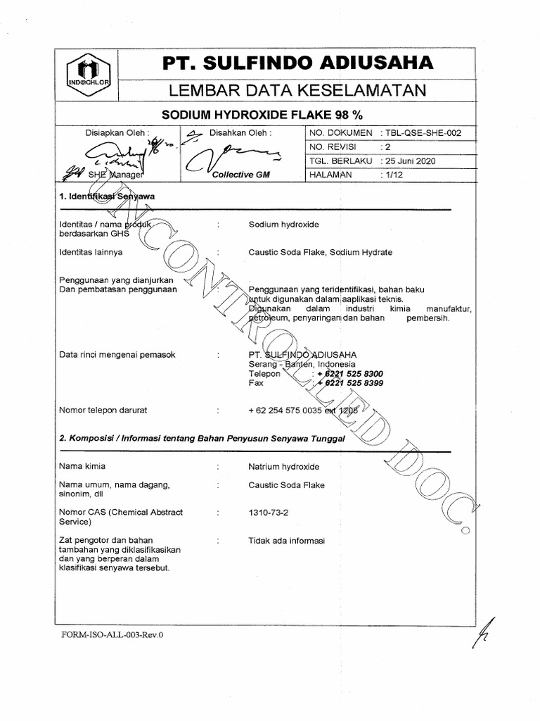 LDK Caustic Soda Flake NaOH Flake 98 | PDF