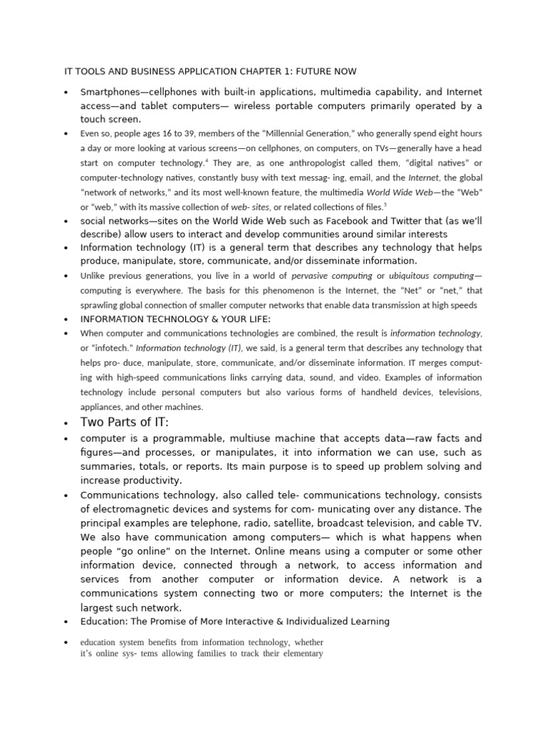Comp 1 Reviewer Chapt 1-2 | PDF | Internet | World Wide Web