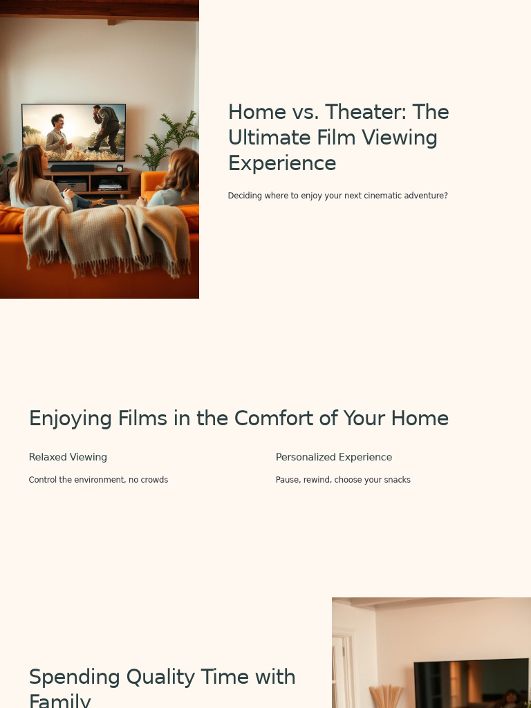 Home Vs Theater The Ultimate Film Viewing Experience | PDF