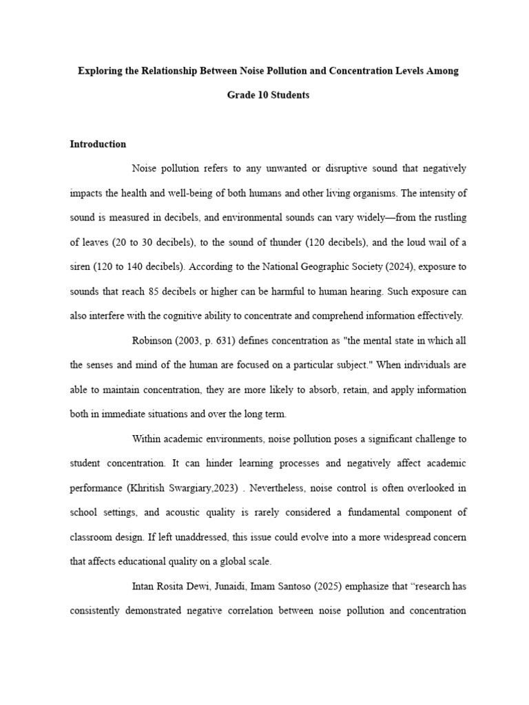 Introduction - Dumagat | PDF | Noise | Mental Chronometry