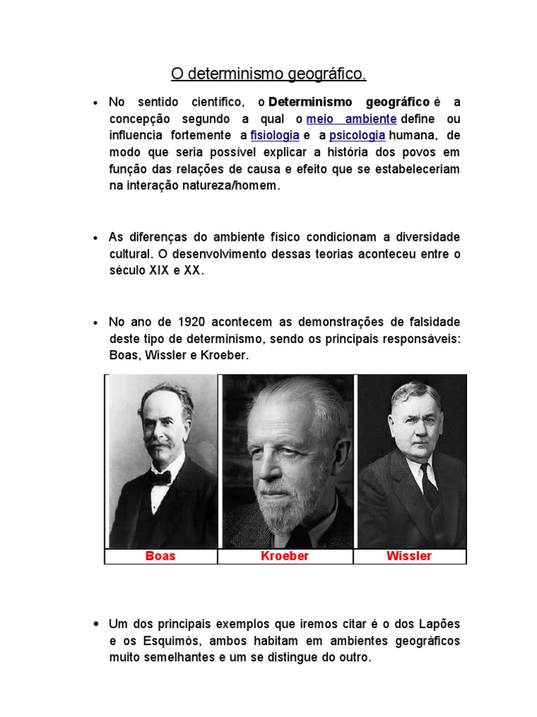 O determinismo geográfico