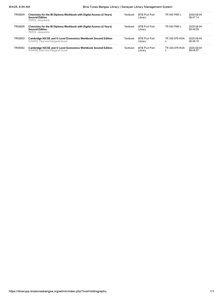 Bina Tunas Bangsa Library - Senayan Library Management System | PDF