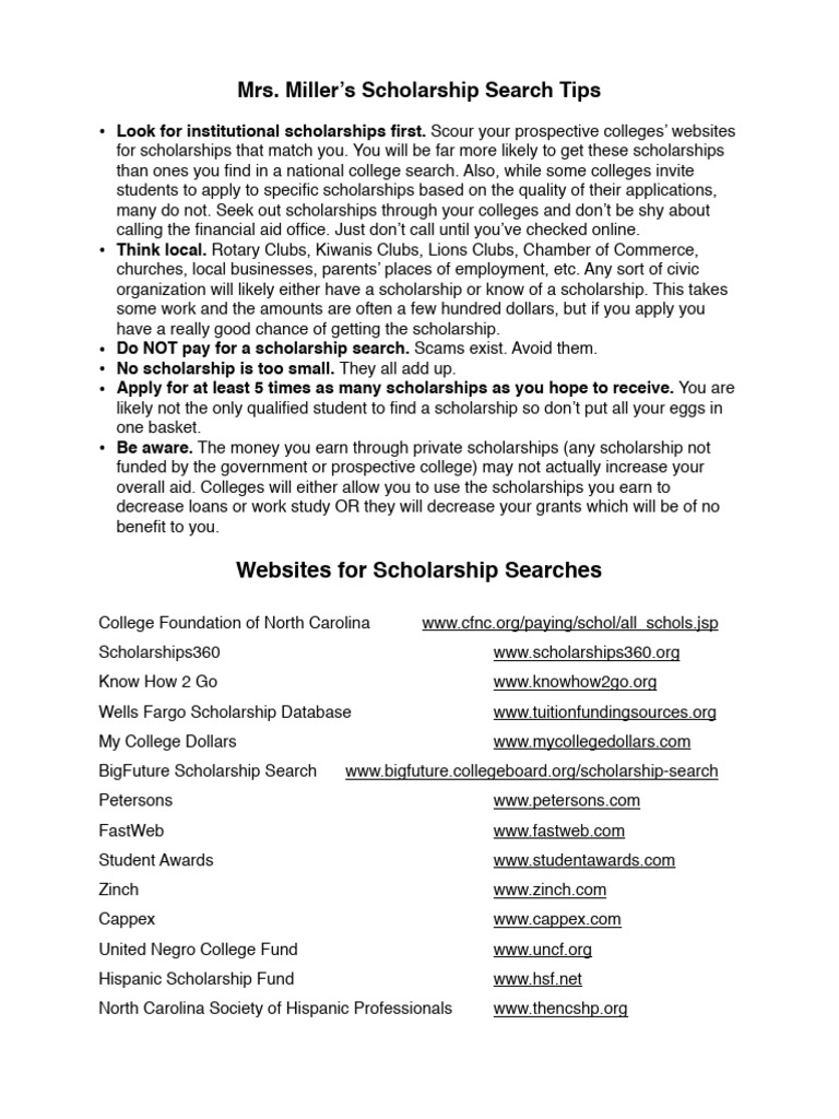 Effective Scholarship Search Strategies | PDF | Student Financial Aid ...