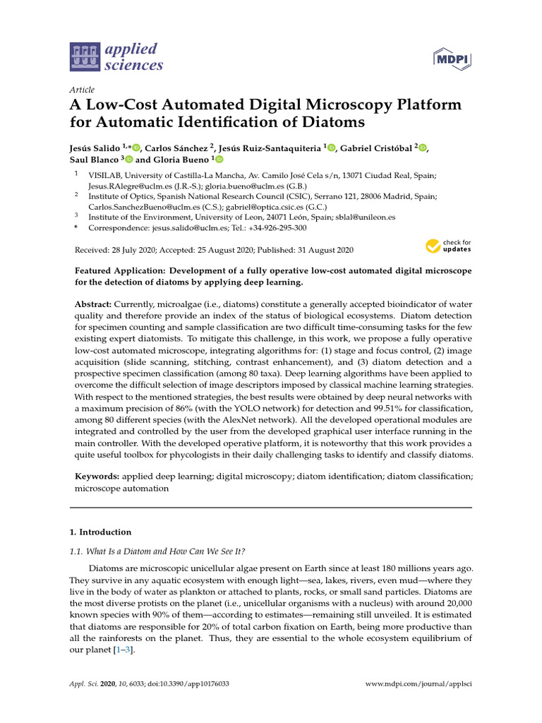 Automated Diatom Identification System | PDF | Image Segmentation ...