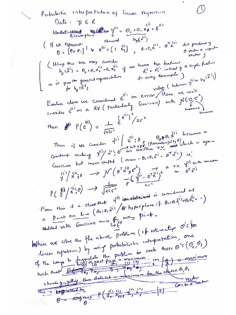 Probelistic Inter Linear Reg ML MAP | PDF