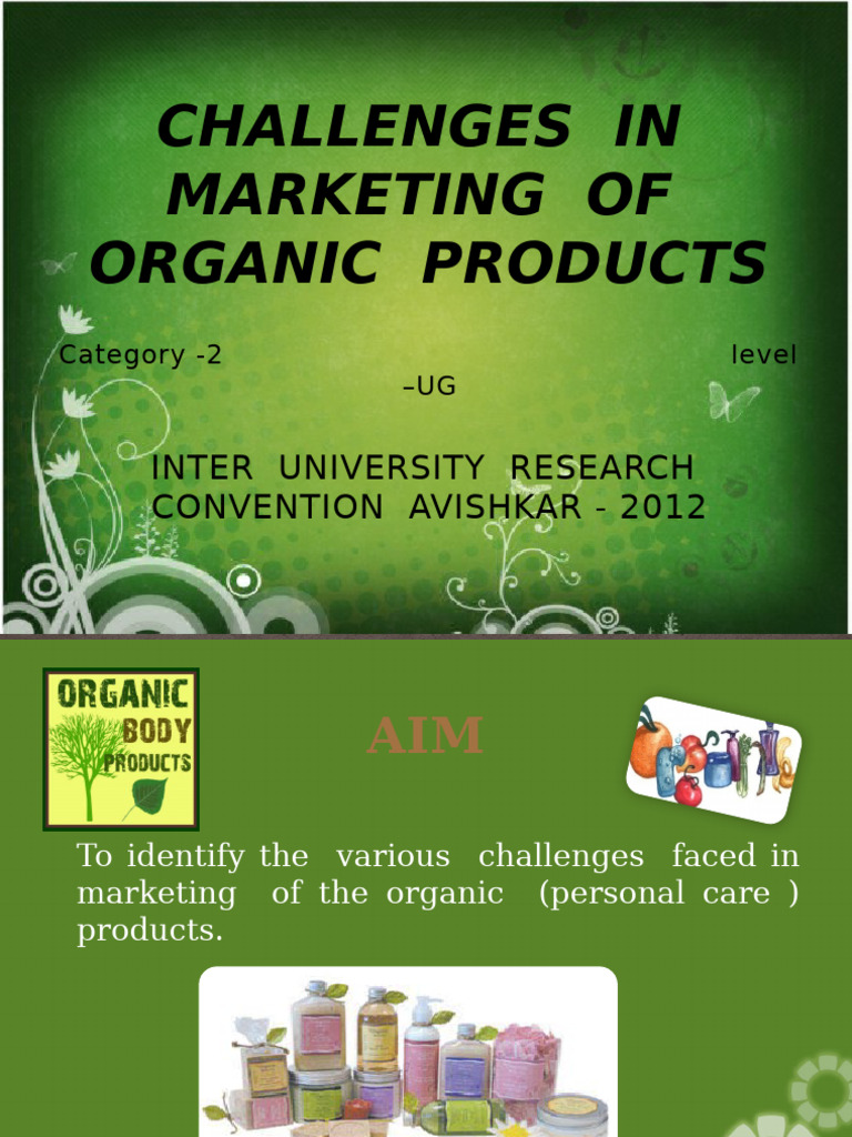 Challenges in Marketing of Organic Products-naveem | PDF | Marketing ...