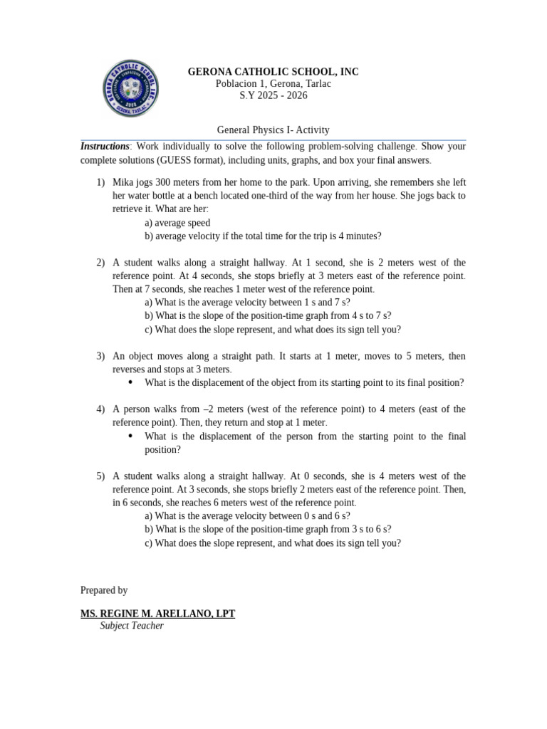 Activity Problem Solving Chapter 2 | PDF