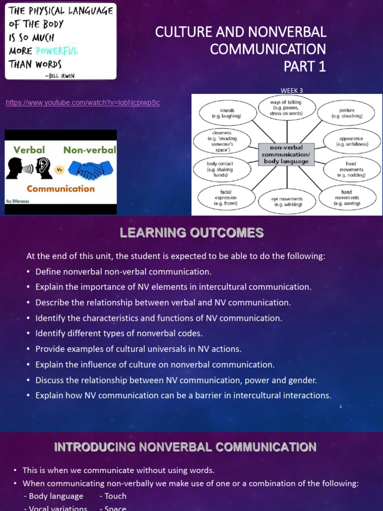 Culture and Non-Verbal Communication Part 1 | PDF | Nonverbal ...