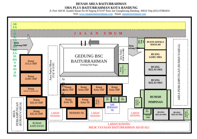Denah Area SMA Plus Baiturrahman | PDF