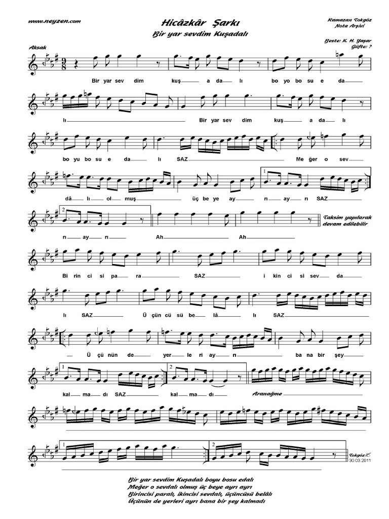 Bir Yar Sevdim Ney | PDF