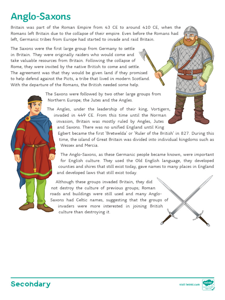 The Impact of Anglo-Saxons in Britain | PDF