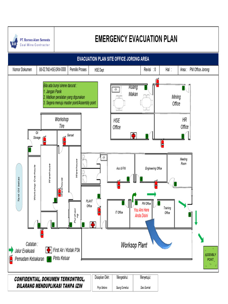 Emergency Evacuation Plan Jorong Area | PDF