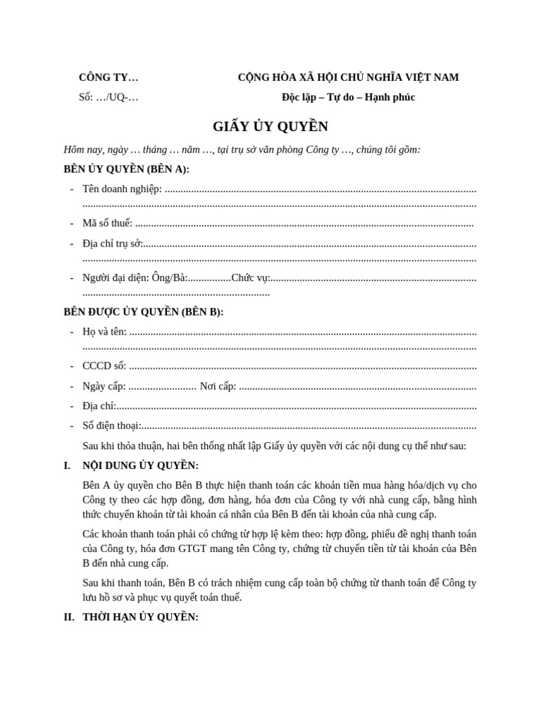 Mau Giay Uy Quyen | PDF