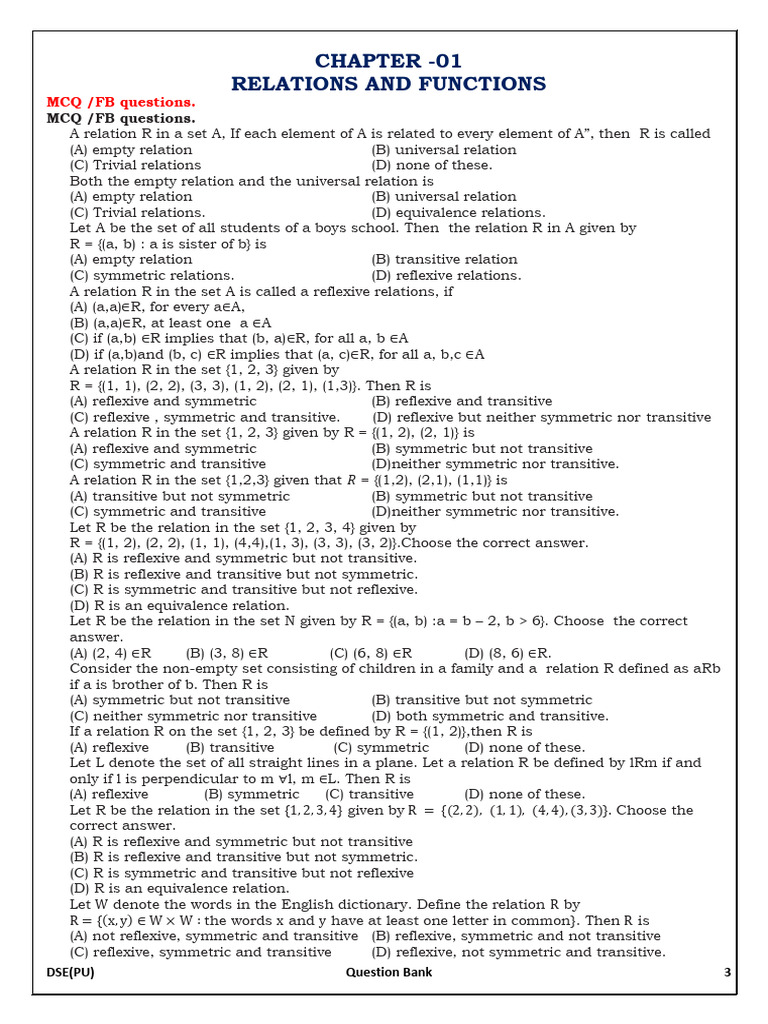FINAL II PUC MATHEMATICS QB 24-25-Pages | PDF | Mathematical Relations | Geometry