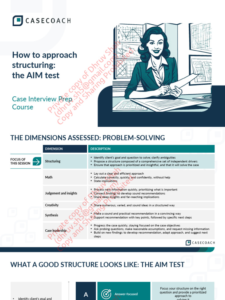 Structuring the AIM Test for Case Prep | PDF | Cognition | Business