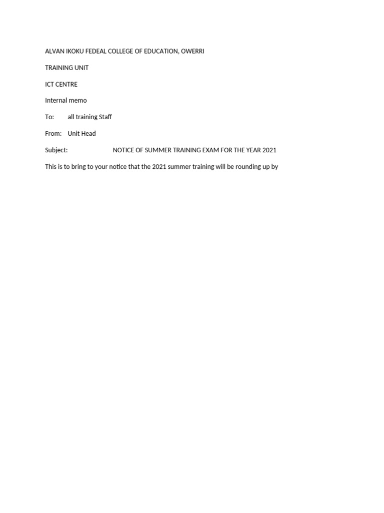 Internal Memo | PDF