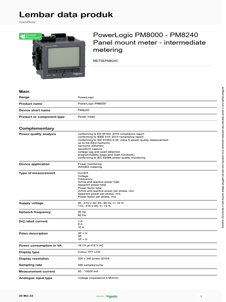 PM8000 Installation Specifications Guide | PDF | Ac Power | Alternating ...