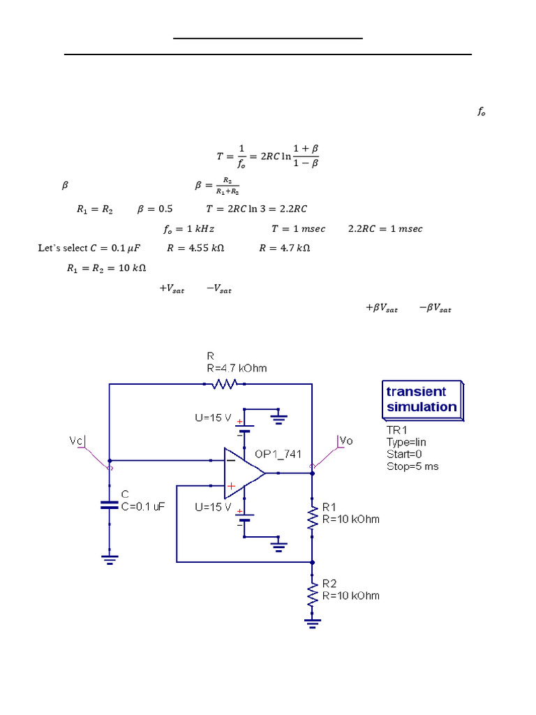 6-Lab Manual - Square Triangular and Sawtooth Wave Generators Using Op-Amps | PDF | Operational ...