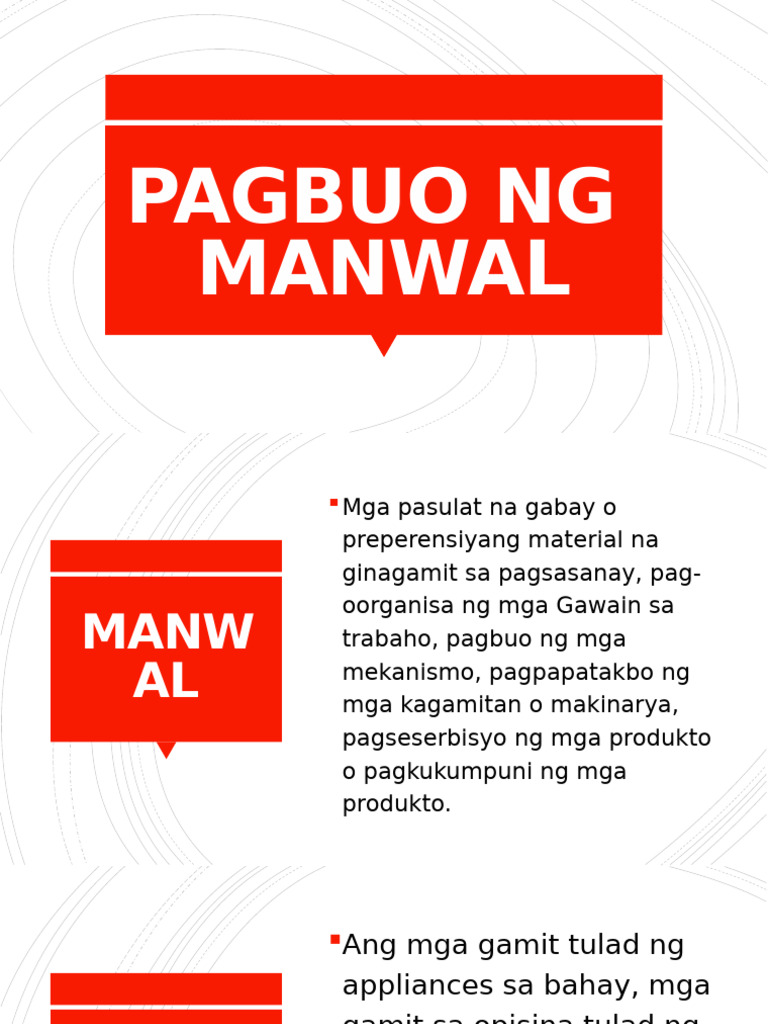 Ppt4 Pagbuo NG Manwal | PDF
