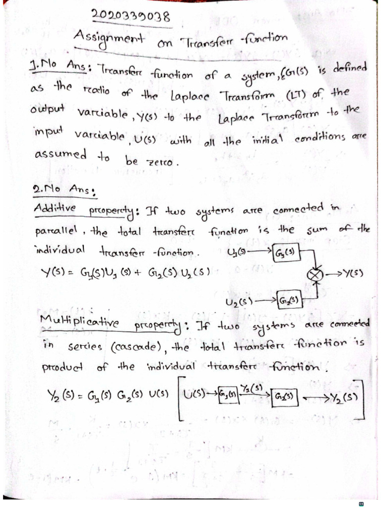2020339038.Transfer Function | PDF