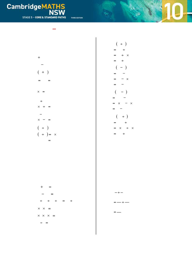 Chapter 3 Worked Solutions | PDF | Subtraction | Algebra