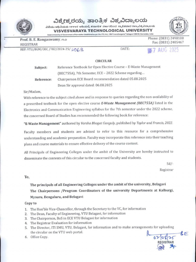 Circular (2068) - BEC755A E-Waste Management Reference Textbook For ...