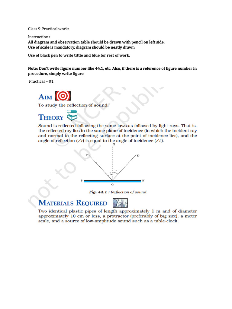 Class 9 Practical Work | PDF