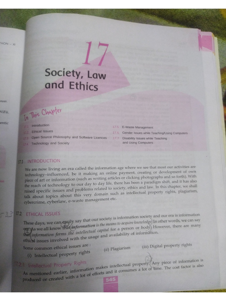 CL 11 CH 17 With Answers Society Law Ethics | PDF