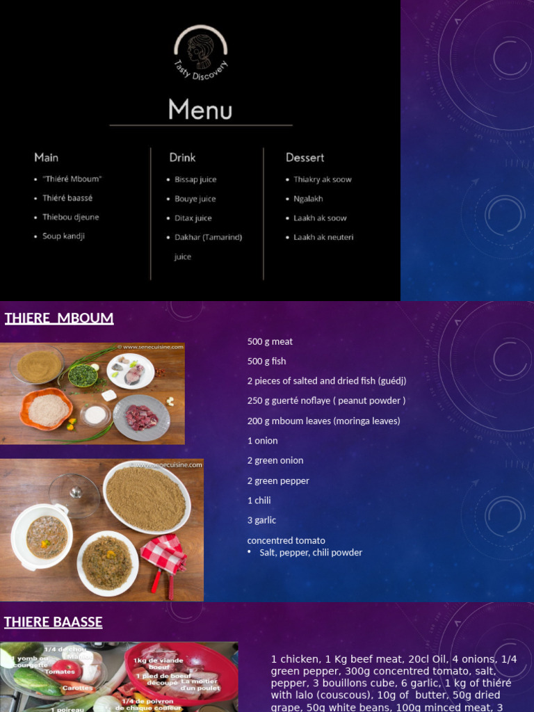 Thiéré Mboum Recipe and Ingredients Guide | PDF | Food Ingredients | Foods