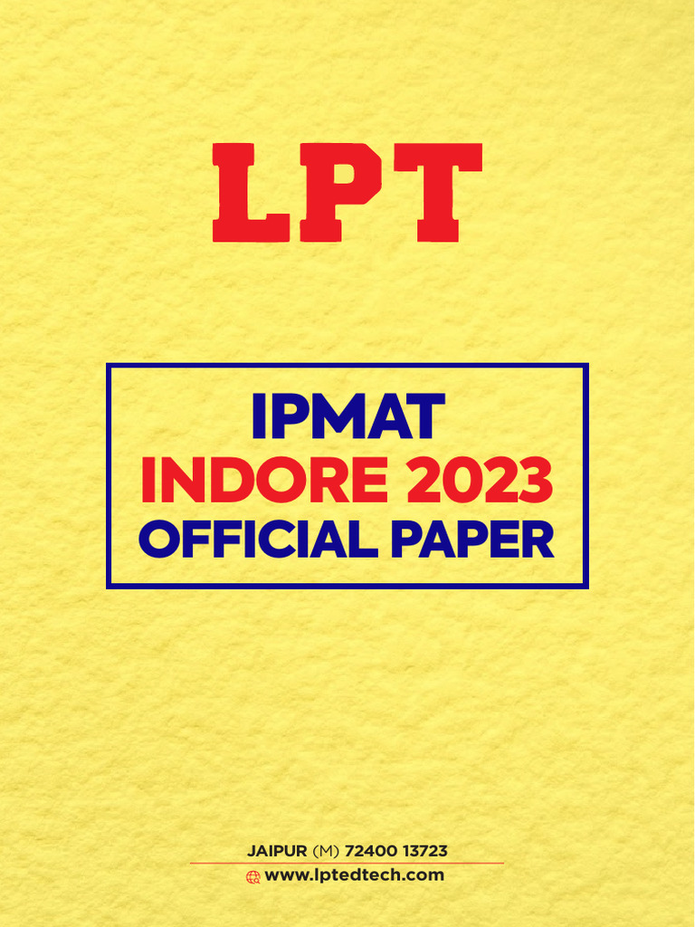 IPMAT Indore 2023 Paper | PDF