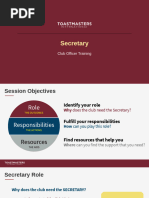 Secretary's Report Guidelines | PDF