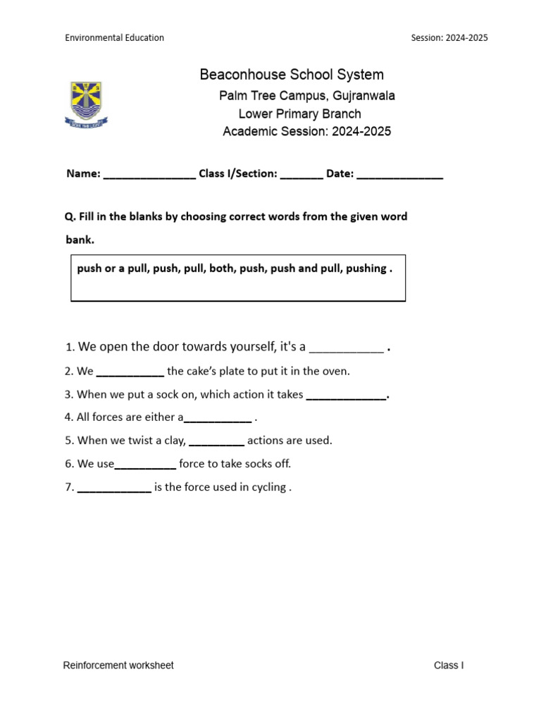 Environmental Education-S Reinforcement Sheets 3rd CATs | PDF