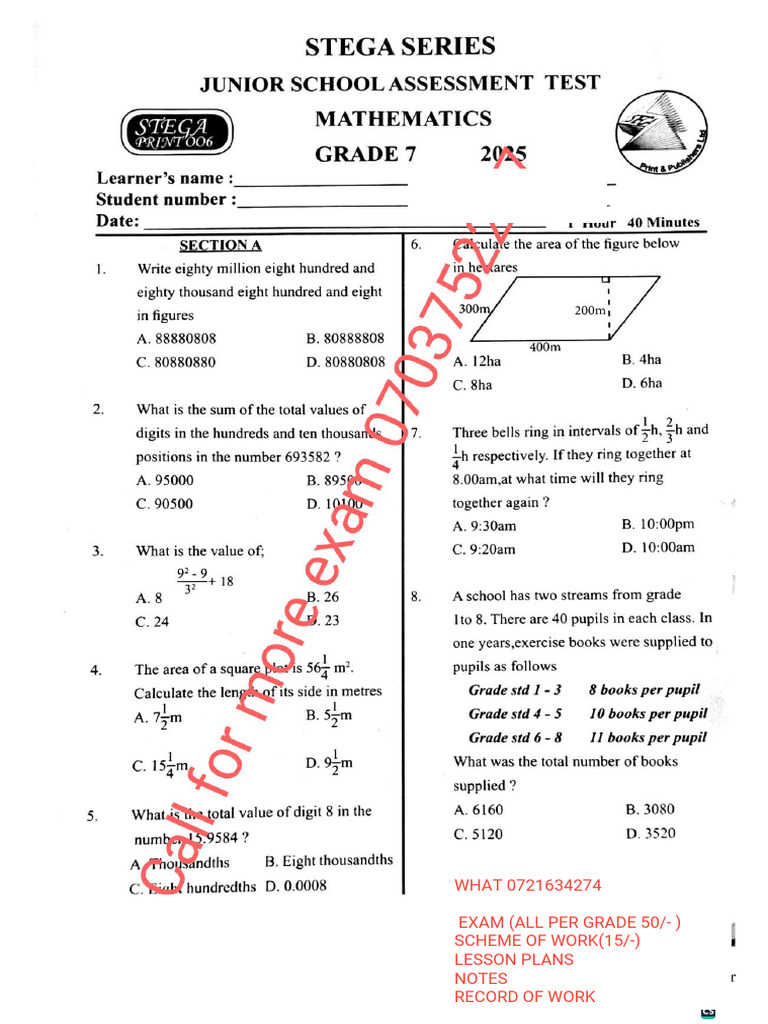 Stega Grd7 Maths (1) 0012 - Sign | PDF