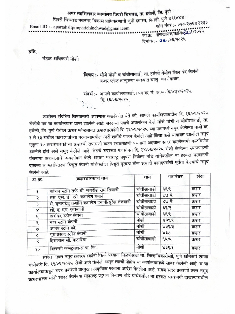 Mandal Adhikari Moshi Crushar Plant | PDF