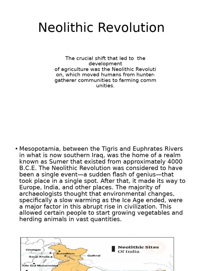 Neolithic Revolution: From Hunters to Farmers | PDF | Neolithic