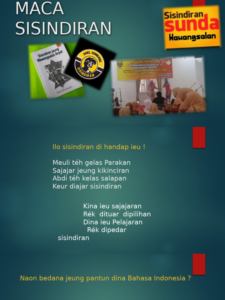 1. MACA SISINDIRAN_Sisindiran adalah bentuk puisi tradisional Sunda ...