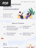 Barnlund's Transactional Communication Model | PDF | Communication ...