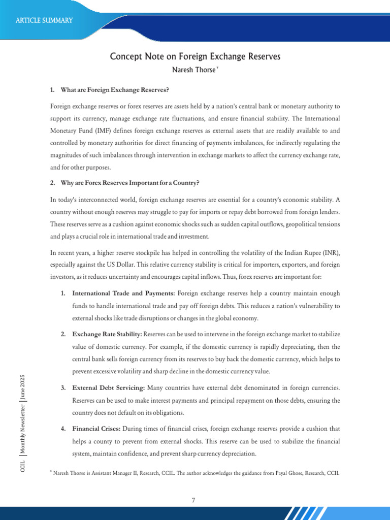 India’s Forex Reserves Overview | PDF | Special Drawing Rights ...