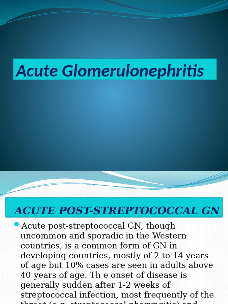 Acute Glomerulonephritis | PDF | Clinical Medicine | Kidney