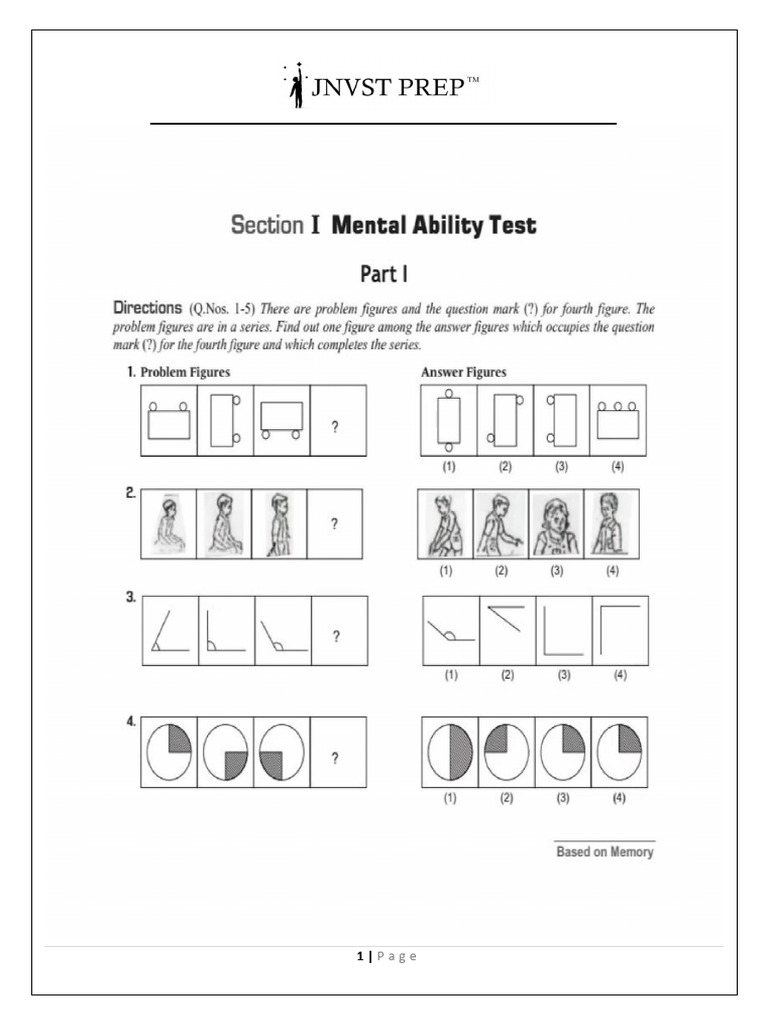 Jawahar Navodaya Vidyalaya English Medium 2012 | PDF