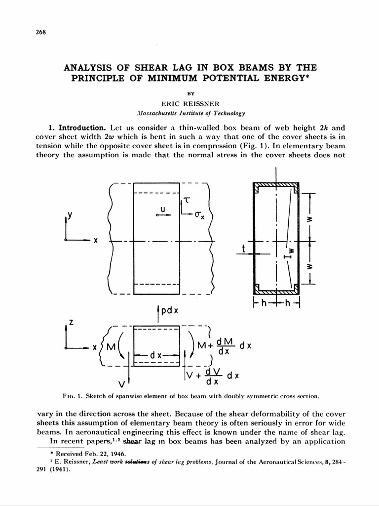 Shear Lag Analysis in Box Beams | PDF | Beam (Structure) | Mathematical ...