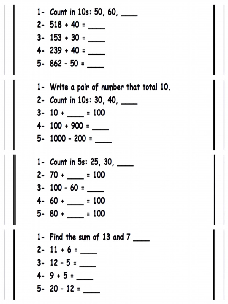 Math Practice: Addition and Subtraction | PDF