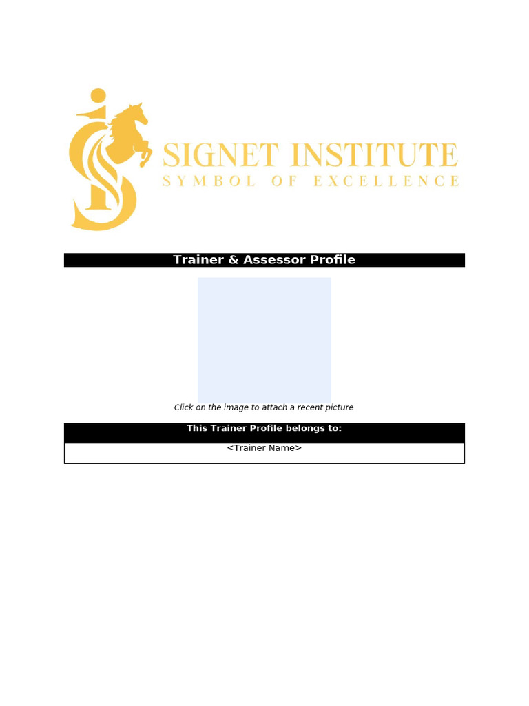 Signet Trainer Profile Template | PDF | Vocational Education