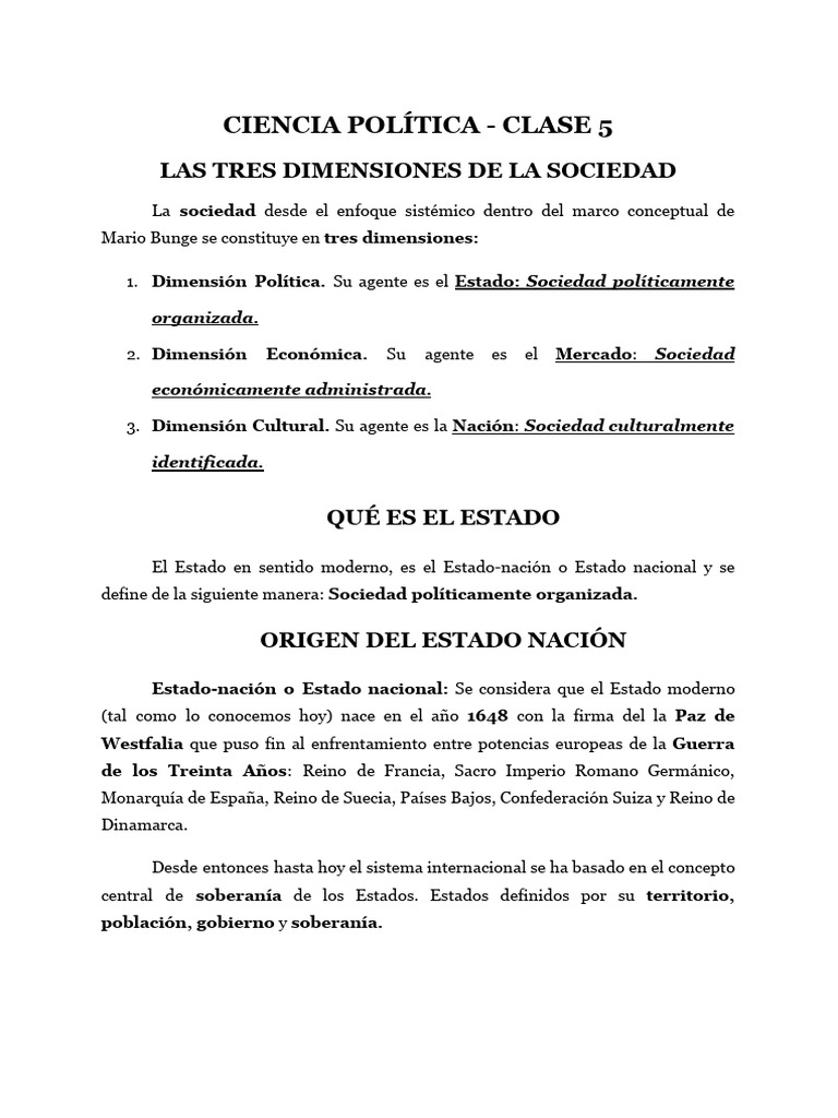 Uces - Ciencia Polã - Tica - Clase 5 | PDF | Institución | Estado (política)