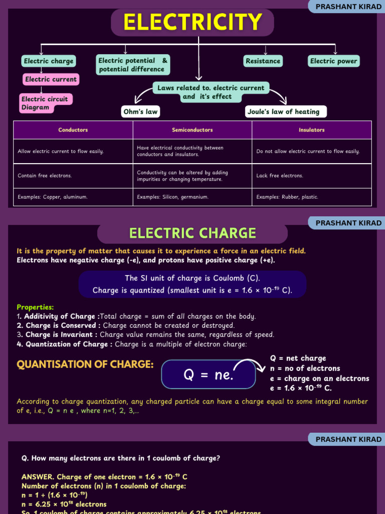 Understanding Electric Charge and Current | PDF | Series And Parallel ...